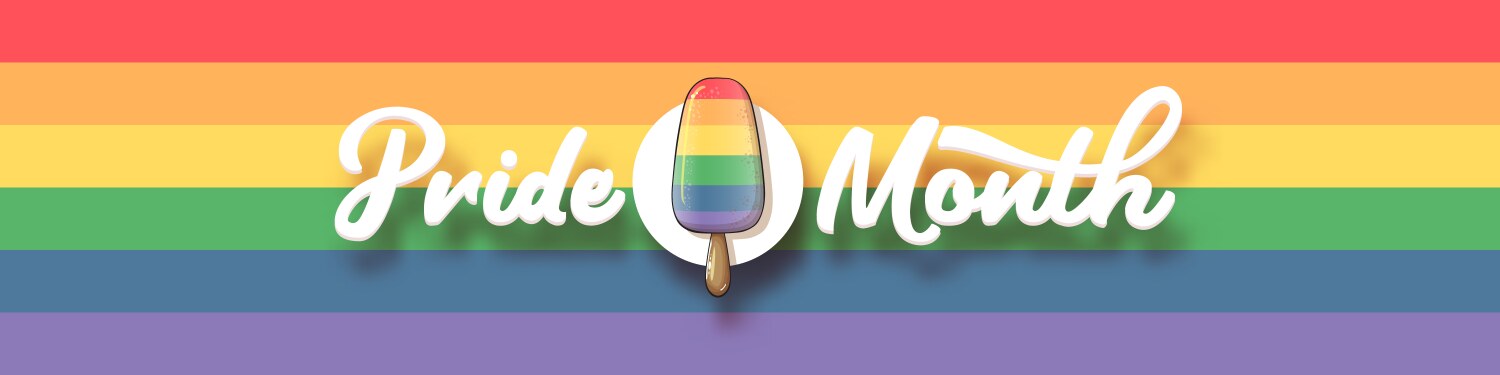 Happy pride month wide horizontal banner Vector Image