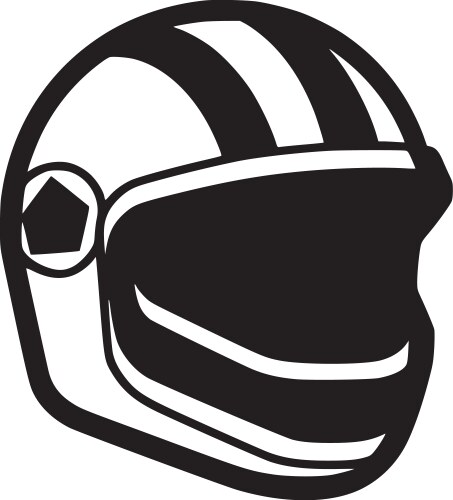 Helmet - minimalist and simple silhouette Vector Image