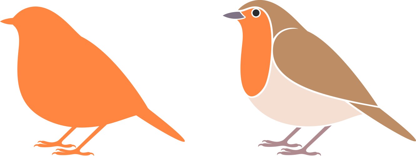 Traceable Robin Logo 2+ Thousand Robin Line Drawing Royalty Free