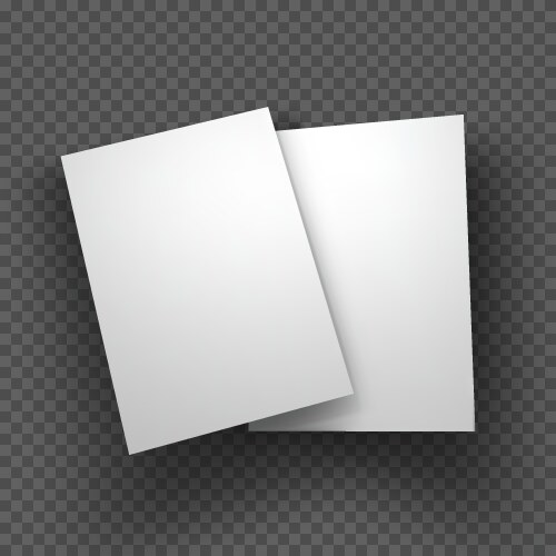 Trifold mockup on transparent background Vector Image