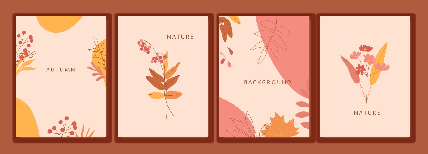 Autumn transparent leaves fall season background Vector Image