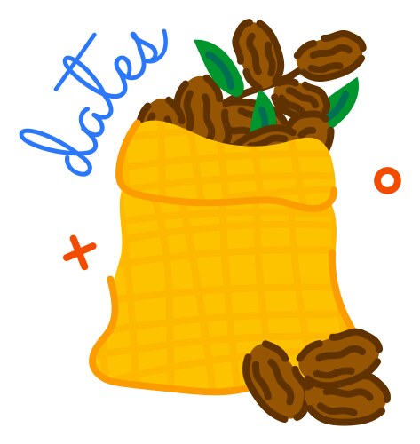 Stuffed dates Royalty Free Vector Image - VectorStock