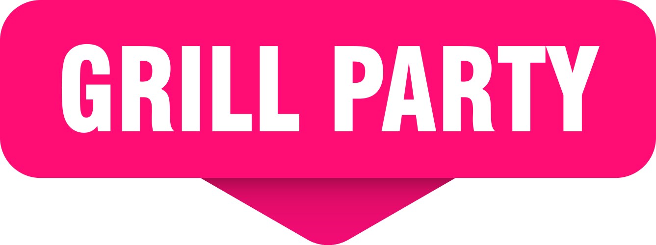 Grill party sticker sign Royalty Free Vector Image