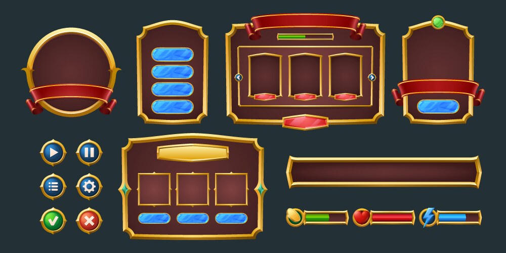 Game Menu Buttons Vector Images (over 8,800)