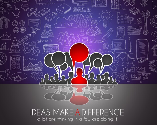 Teamwork brainstorming communication concept art Vector Image