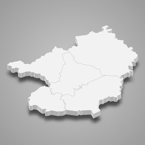 3d isometric map of lagunes is autonomous Vector Image