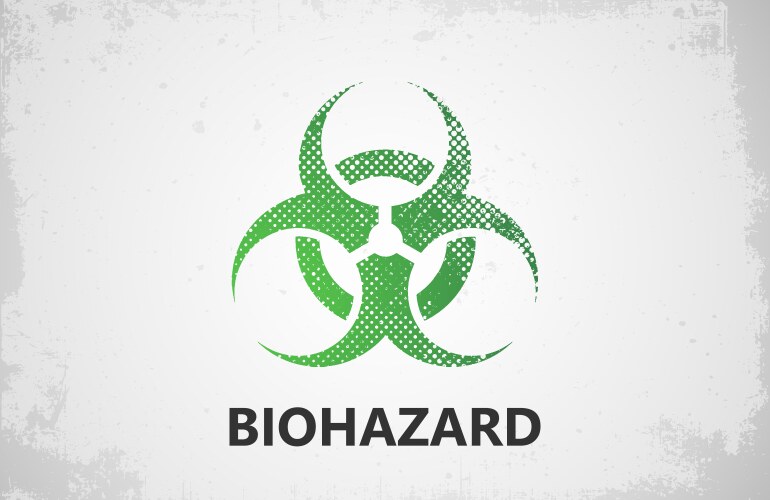 Biohazard sign isolated Royalty Free Vector Image