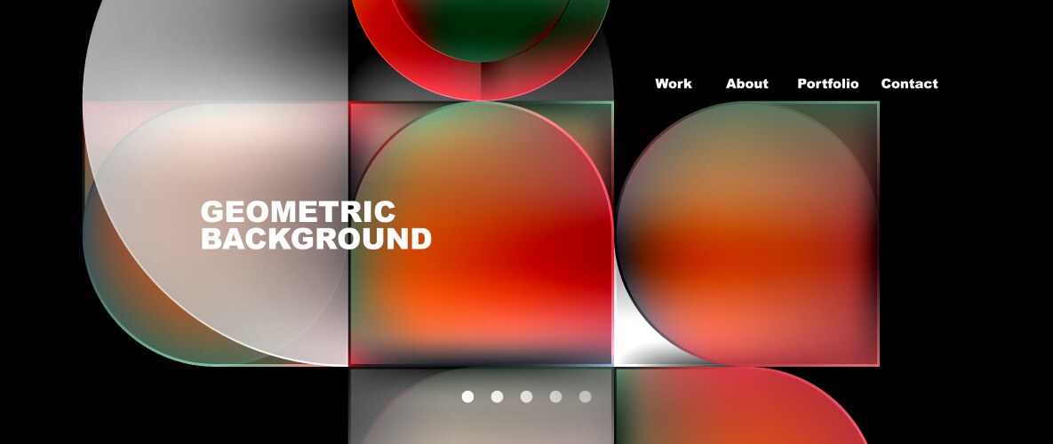 Circles and lines bright colorful geometry Vector Image