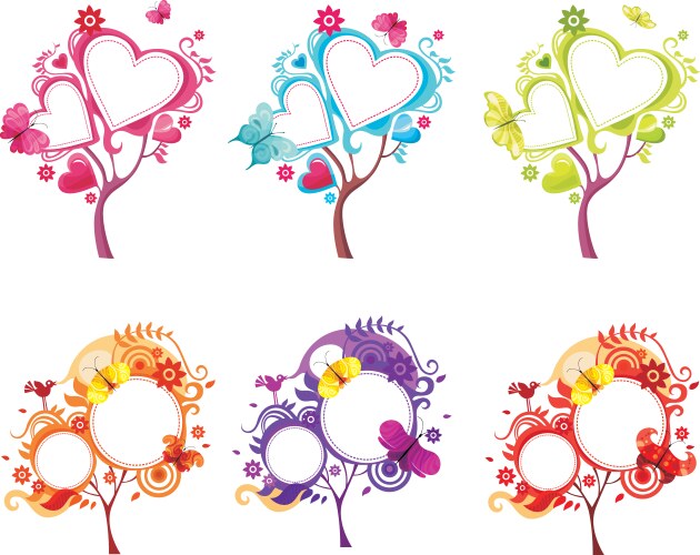 Tree with butterfly Royalty Free Vector Image - VectorStock