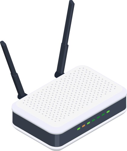 Wifi router isometric Royalty Free Vector Image