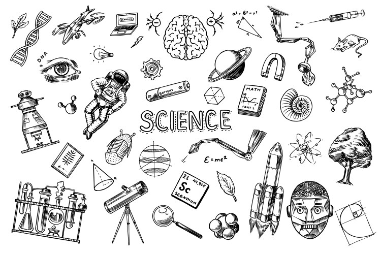 Science sketch Royalty Free Vector Image - VectorStock