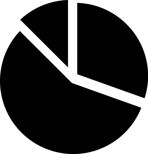 Pie chart icon Royalty Free Vector Image - VectorStock