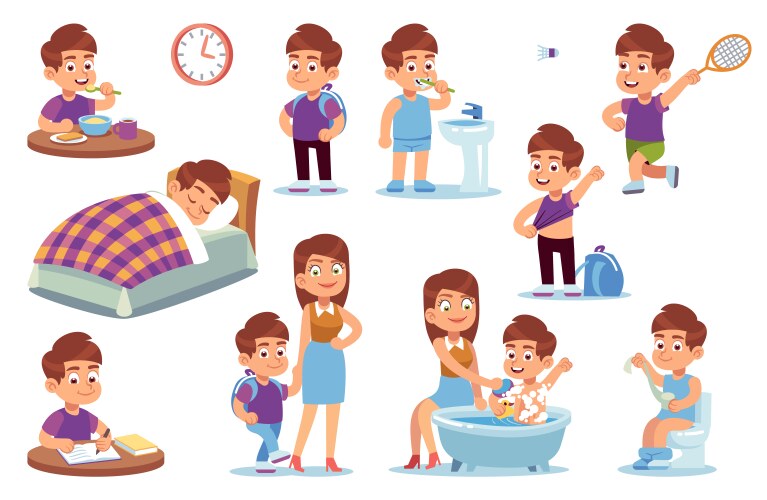 Daily Routine Cartoon Vector Images (over 5,700)