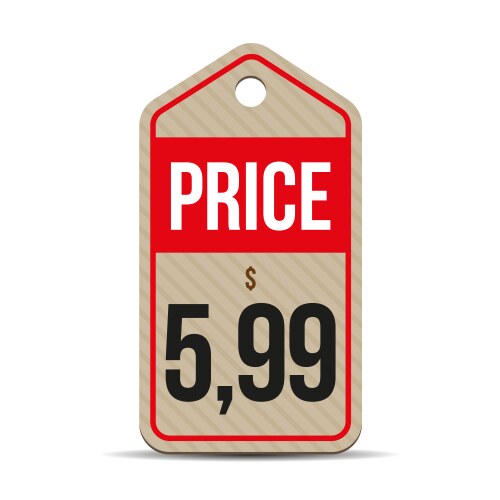 White price tag with an inscription new icon Vector Image