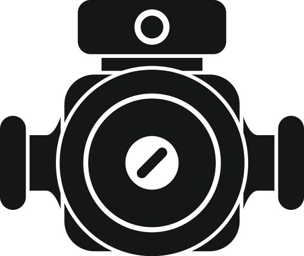 Plumbing control valve icon showing water Vector Image