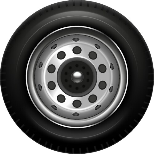 Realistic car wheels set Royalty Free Vector Image