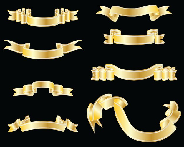 Ribbon set Royalty Free Vector Image - VectorStock