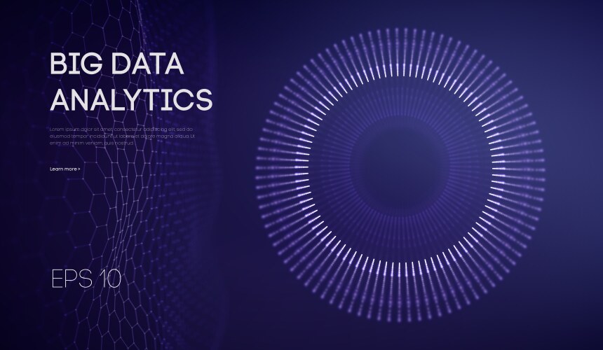 Big Data Analytics Abstract Background 3d Sphere Vector Image