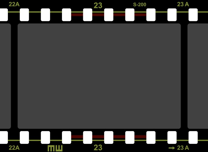 Old vintage retro 35 mm grunge film frame Vector Image