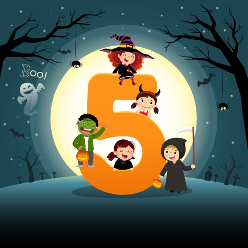 Number 5 Cartoon Vector Images (over 4,300)