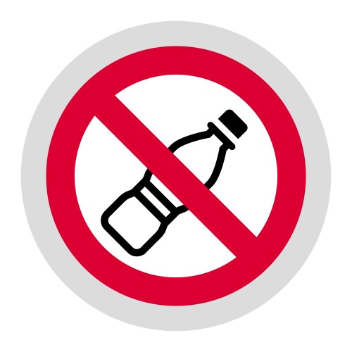 No beer prohibited sign forbidden modern sticker Vector Image