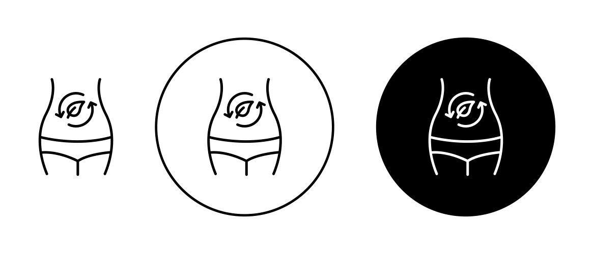 Detox icon set metabolism stomach nutrient Vector Image