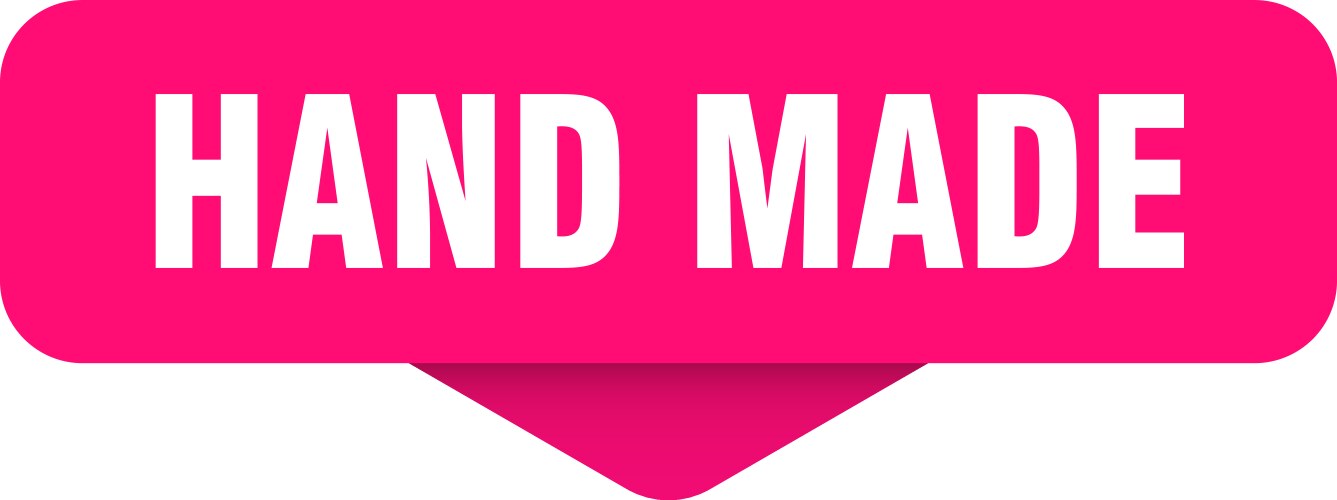 Hand made sticker sign on transparent Royalty Free Vector