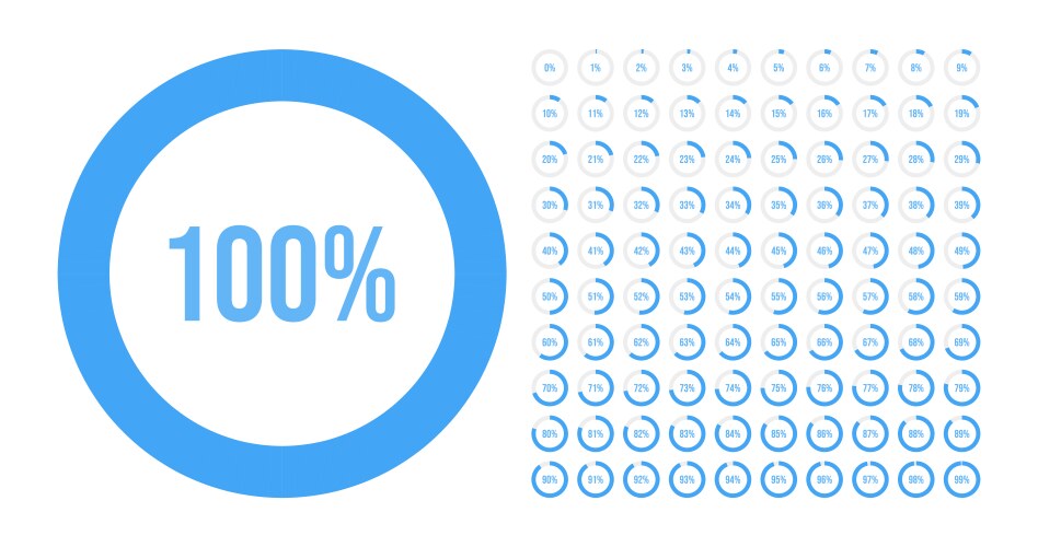 Circle Infographic Percentage Graph Vector Images (over 4,400)