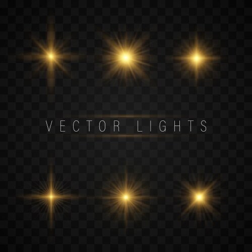 Light effect set Royalty Free Vector Image - VectorStock