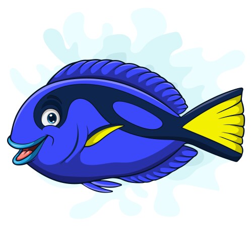 Cartoon flowerhorn fish on white background Vector Image