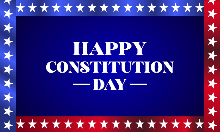Usa flag happy constitution day text design Vector Image