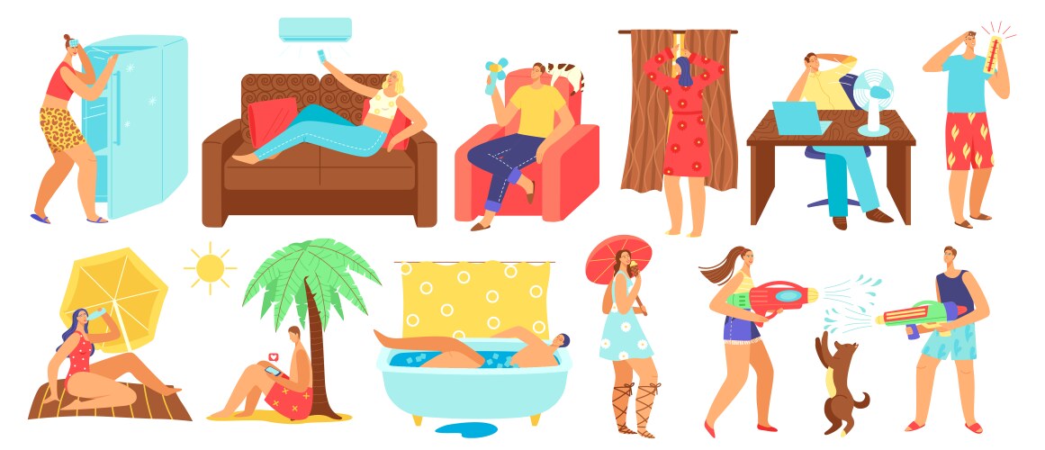 Cartoon Heat Summer Vector Images (over 14,000)