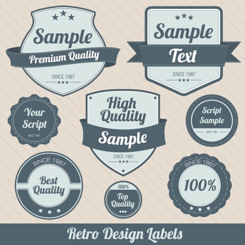 Retro labels Royalty Free Vector Image - VectorStock