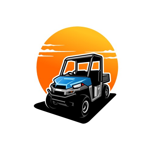 Off-road atv buggy logo off road club Royalty Free Vector