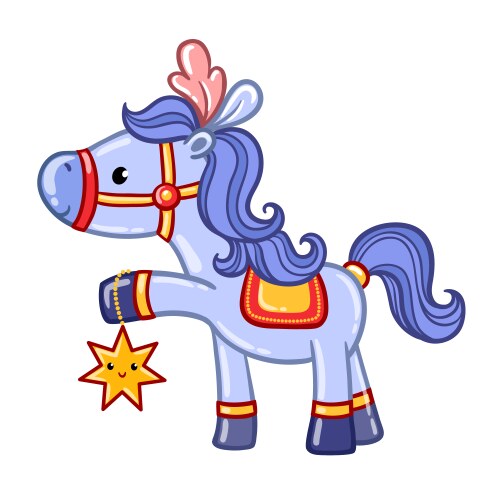 Circus white horse Royalty Free Vector Image - VectorStock