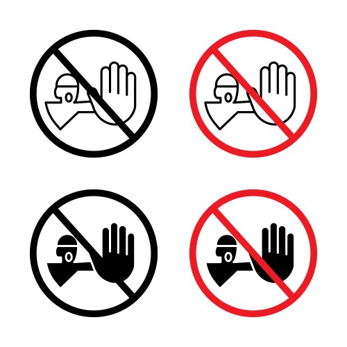 Do not overtake traffic sign icon set prohibited Vector Image