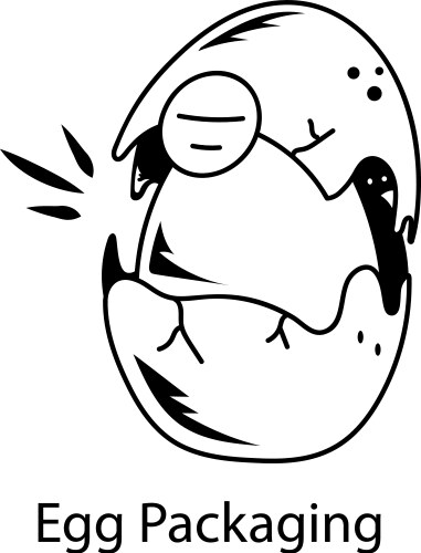 Empty egg Royalty Free Vector Image - VectorStock