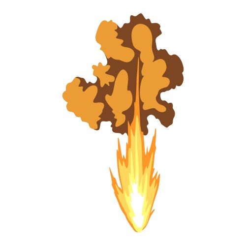 Gun flashe or gunshot animation fire explosion Vector Image