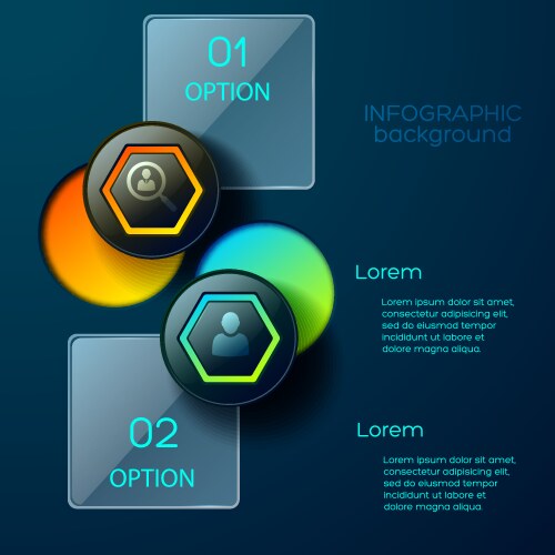 Touchable stickies infographic background Vector Image