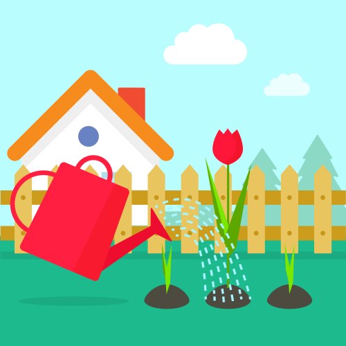 Home and garden Royalty Free Vector Image - VectorStock