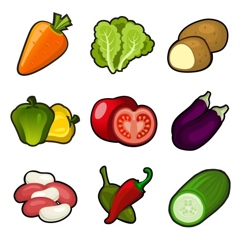 Pepper vegetable 3d icon set Royalty Free Vector Image
