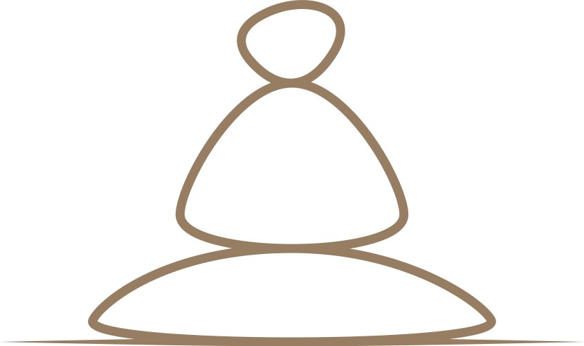 Logo people meditation minimalist modern Vector Image