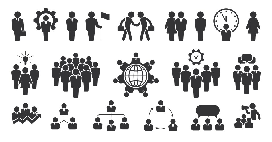 Elderly people icon set Royalty Free Vector Image