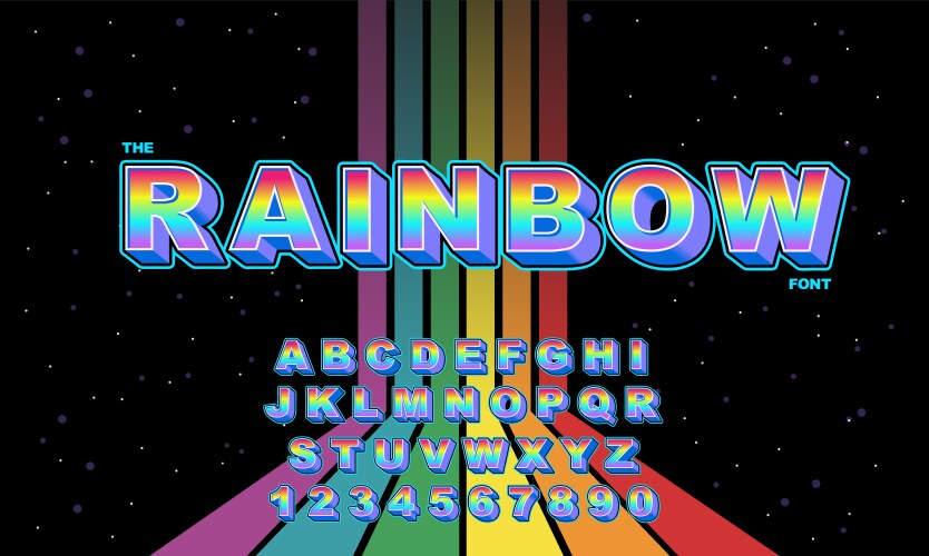 Rainbow Font Vector Images (over 17,000)