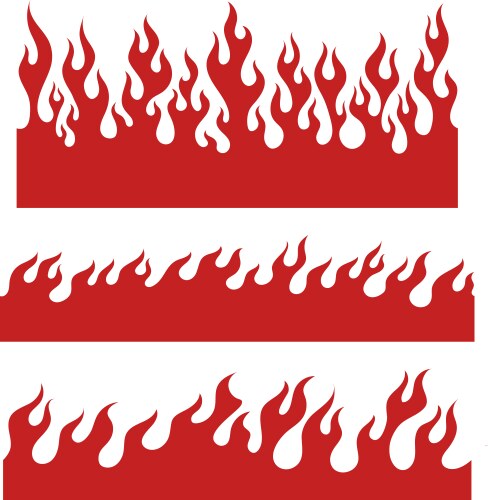 Red flame elements Royalty Free Vector Image - VectorStock