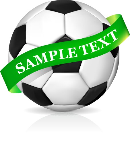 Soccer ribbon Royalty Free Vector Image - VectorStock