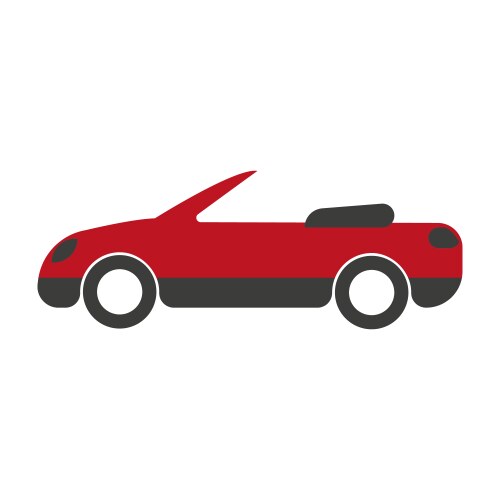 Broken car with open hood linear logo mark Vector Image