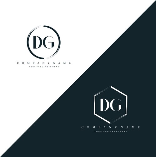 Dg initial natural logo – Royalty-Free Vector | VectorStock