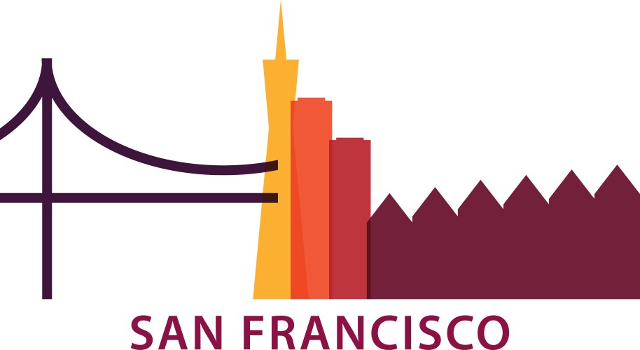 San francisco logo Royalty Free Vector Image - VectorStock