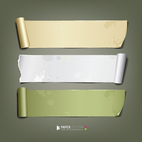 White paper long collections Royalty Free Vector Image